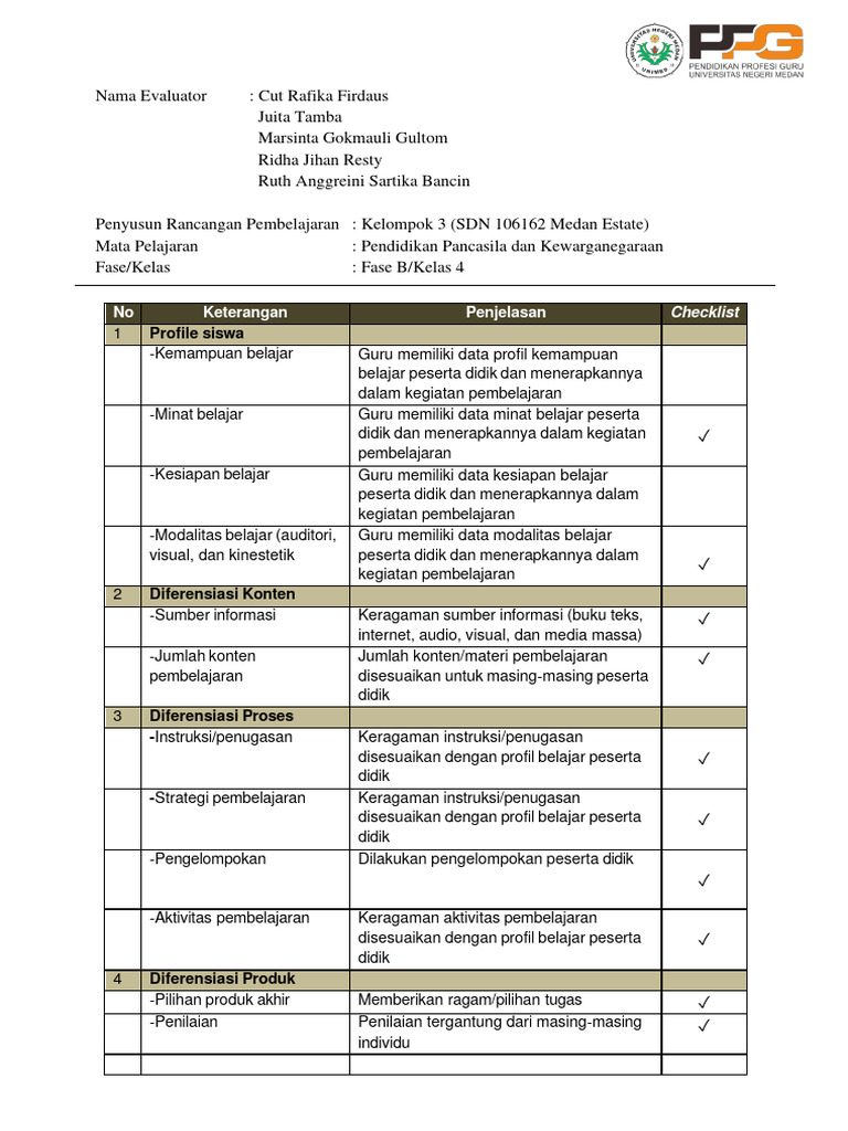 Evaluasi Modul Ajar | PDF