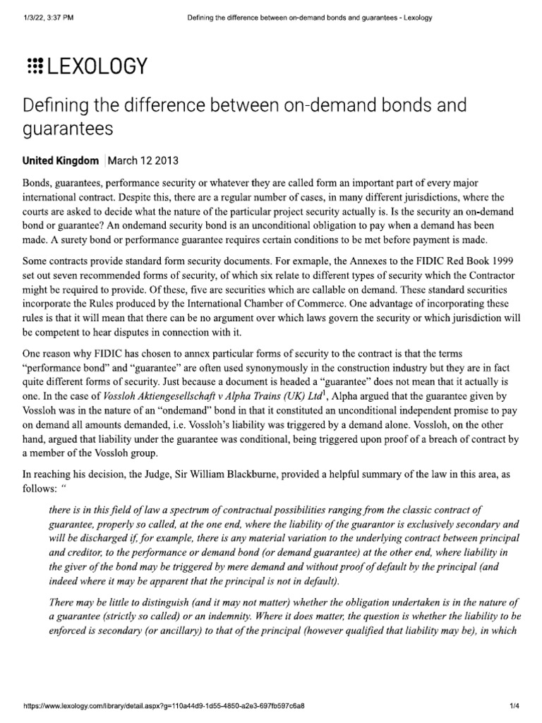 On-Demand Vs Guarantees | PDF