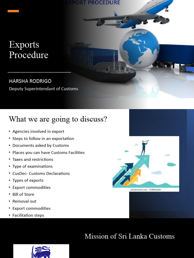 Sri Lanka Export Customs Procedures | PDF | Customs | Cargo