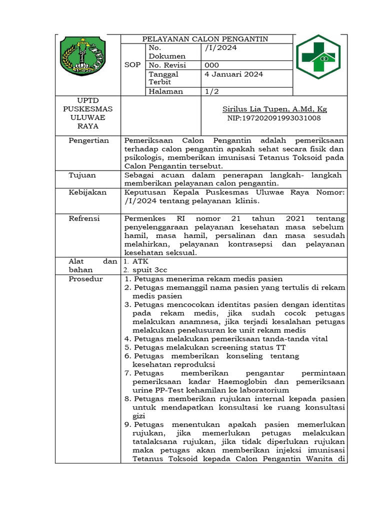 Sop Catin | PDF