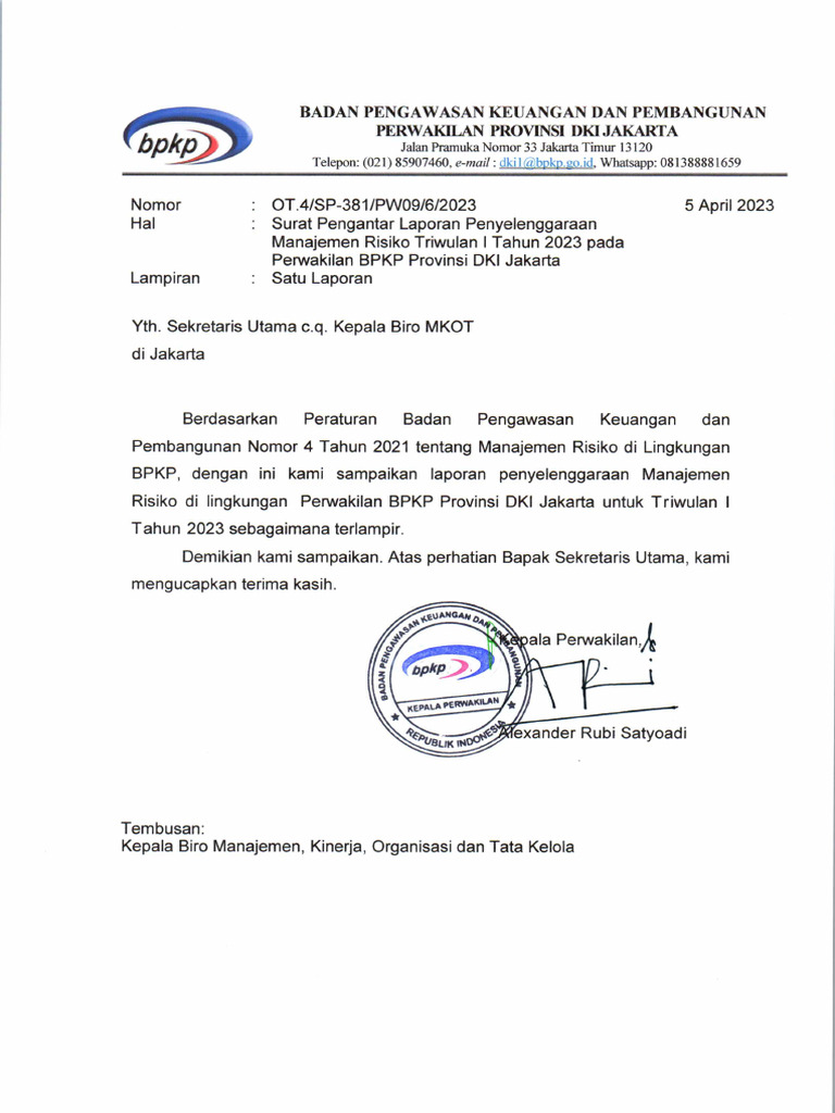 Lap MR Triwulan I Tahun 2023 | PDF