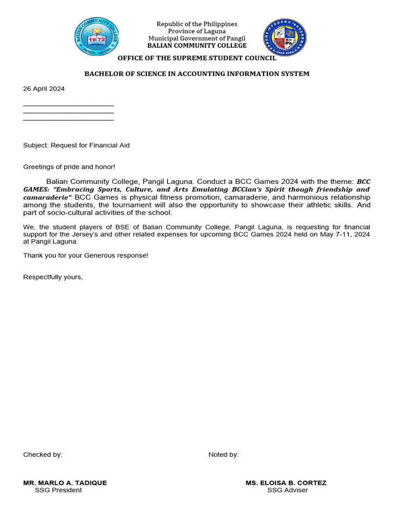 BCC Games 2024 Solicitation 1 | PDF