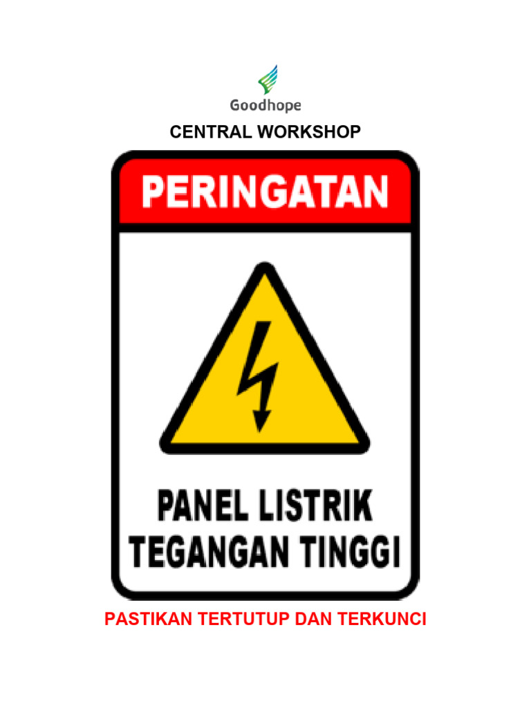 Logo Panel Bahaya Listrik Central Workshop | PDF