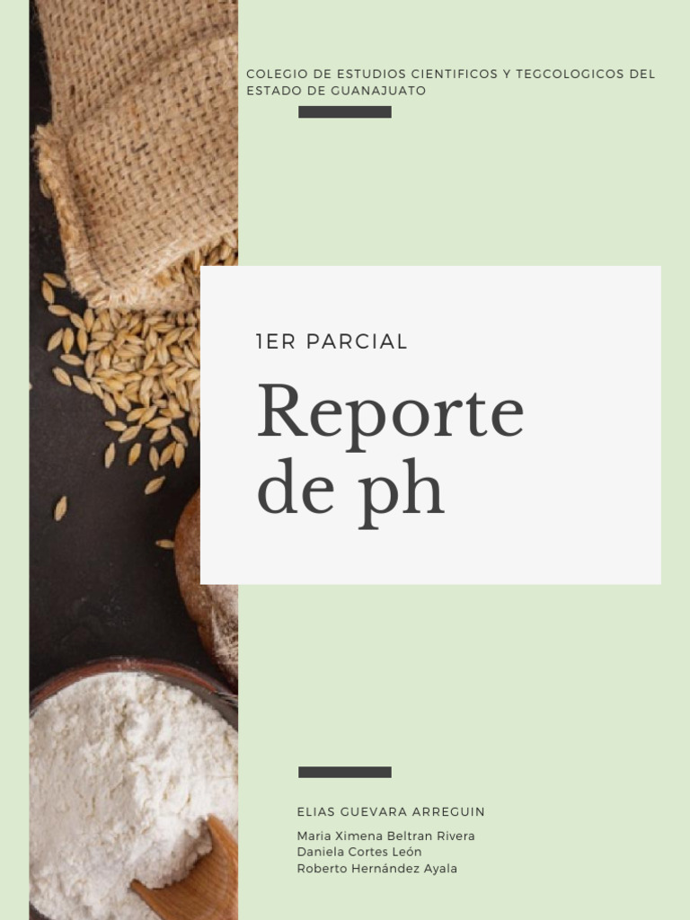 Reporte de ph | PDF | Ph | Ácido