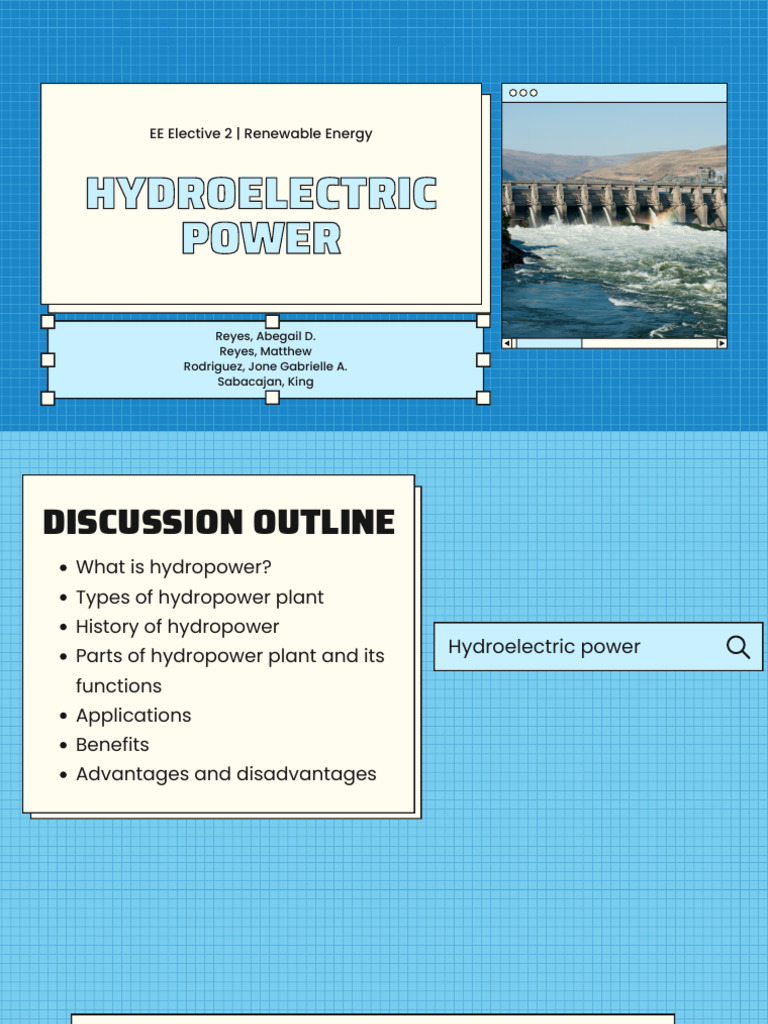 Group 5 - Hydroelectric Power | PDF | Hydroelectricity | Hydropower