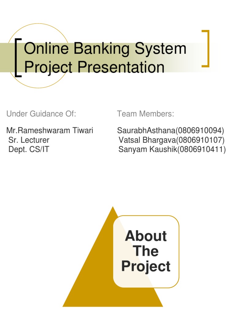 BAnking Project Ppt | Online Banking | Databases