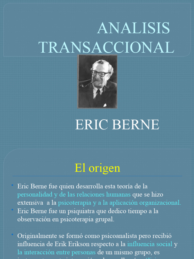 Análisis Transaccional de Eric Berne | PDF | Pensamiento | Adultos