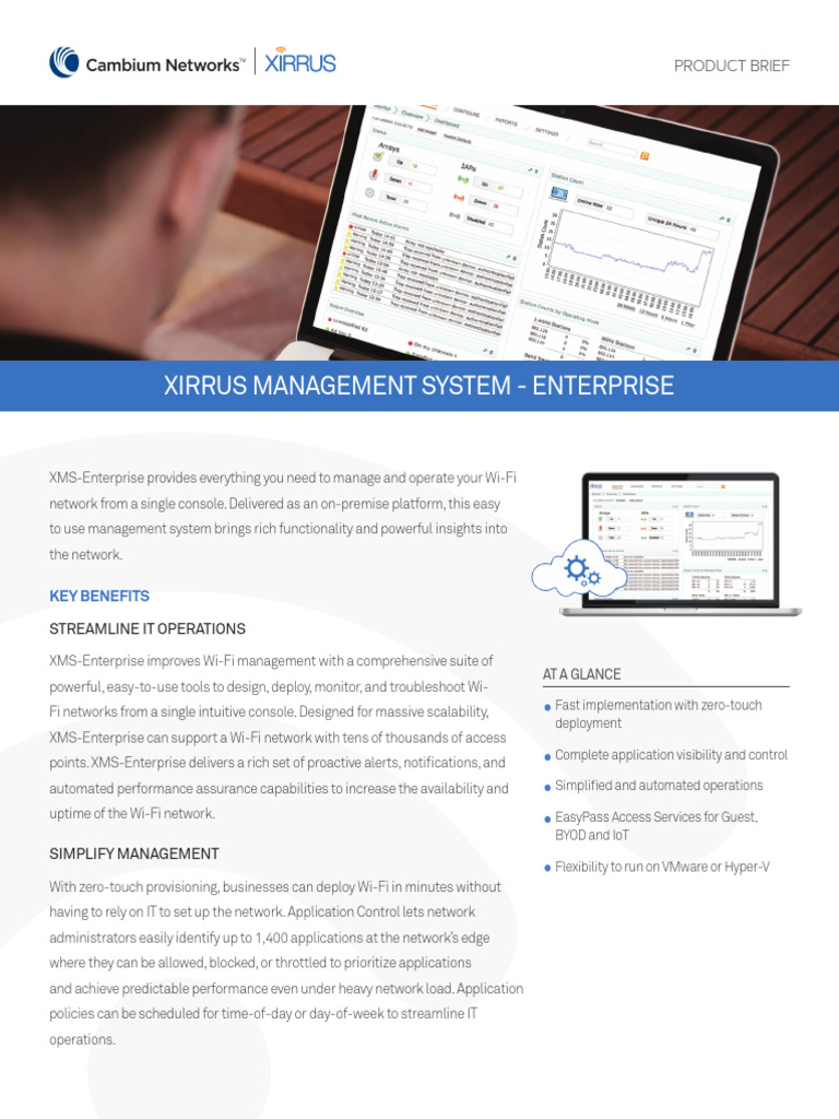 XMS Enterprise Product Brief | PDF | Wi Fi | Internet Of Things