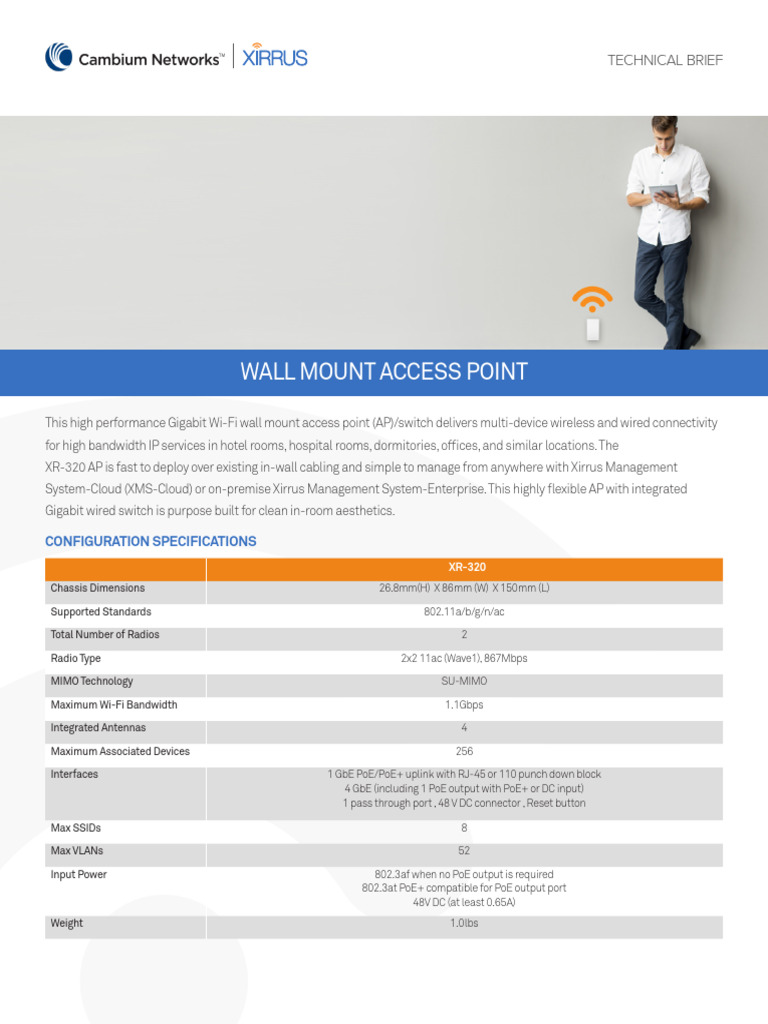 XR-320 Spec Sheet | PDF | Radius | Physical Layer Protocols