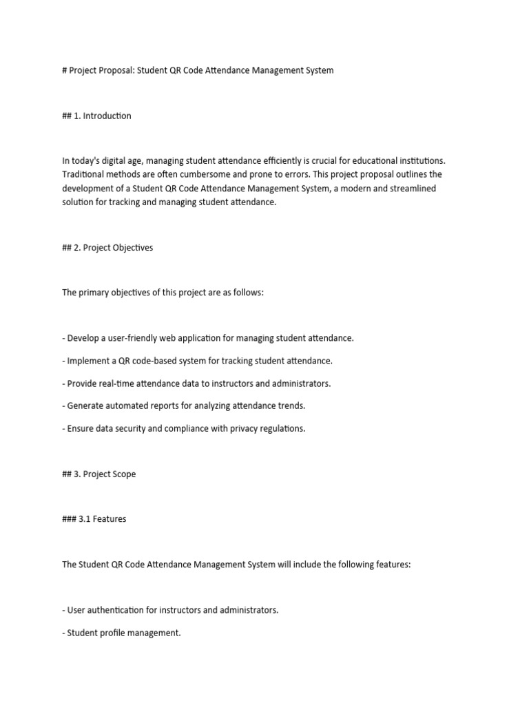 Project Proposa-WPS Office | PDF | Qr Code | Software Testing