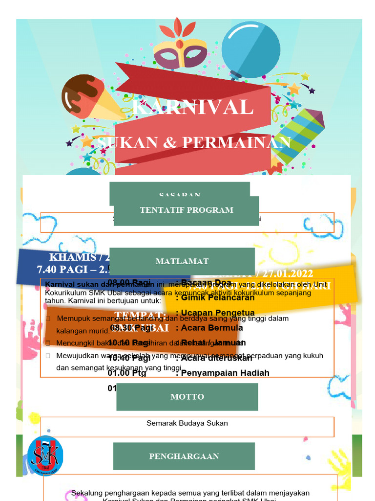 Buku Program Karnival Kokurikulum | PDF