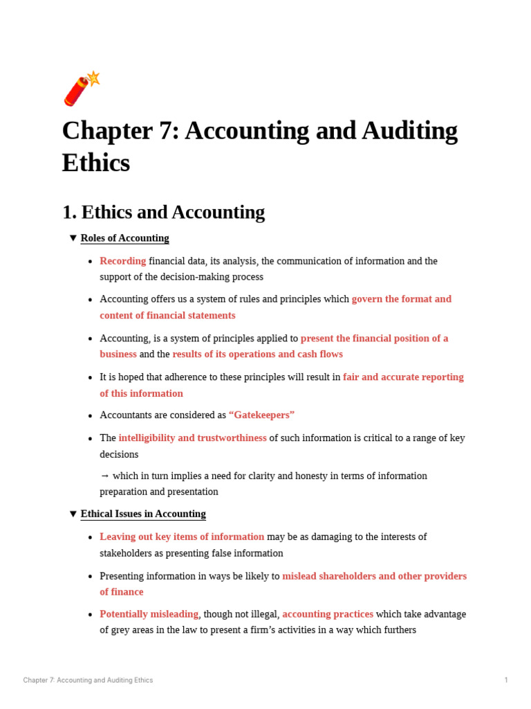 Accounting & Auditing Ethics Guide | PDF | Audit | Accounting