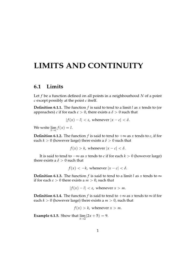5 Limits | PDF | Function (Mathematics) | Mathematical Analysis