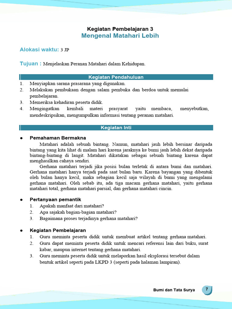 Kegiatan Pembelajaran 3 | PDF | Karier & Perkembangan | Sains & Matematika