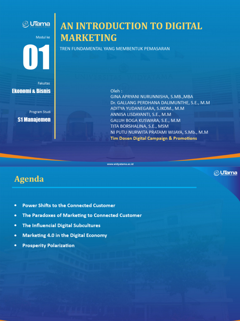 Pert 01 - PPT Modul Digital Campaign - Introduction To Digital Marketing | PDF