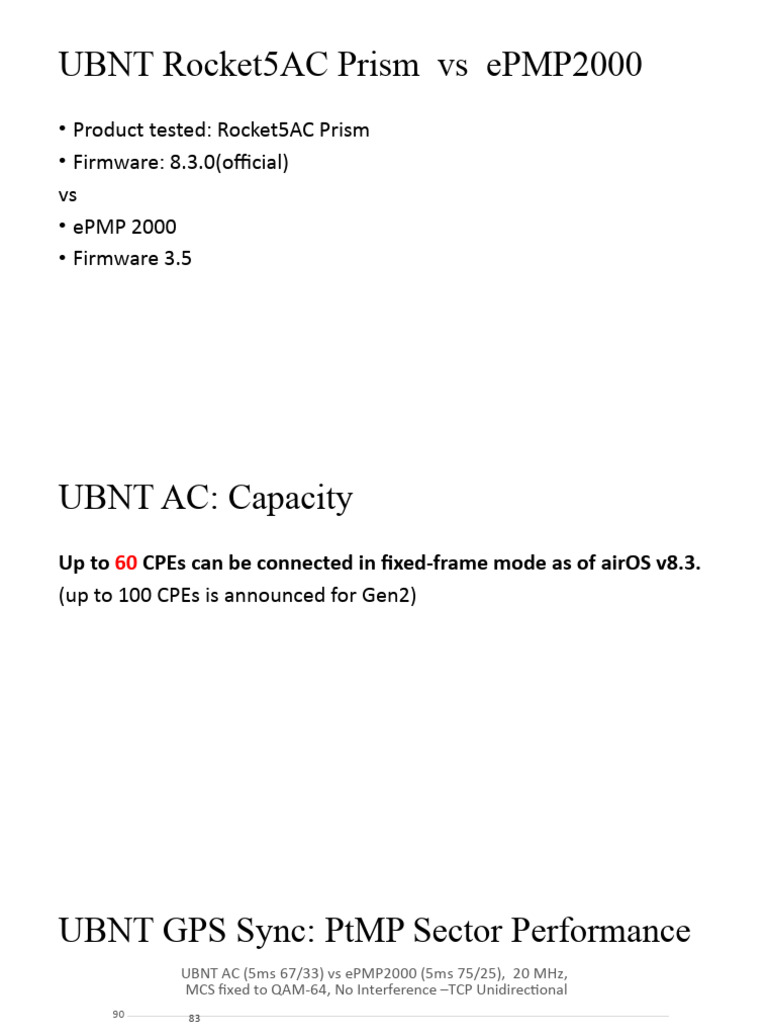 UBNT RocketAC VS ePMP2000 | PDF | Networking Standards | Telecommunications Engineering