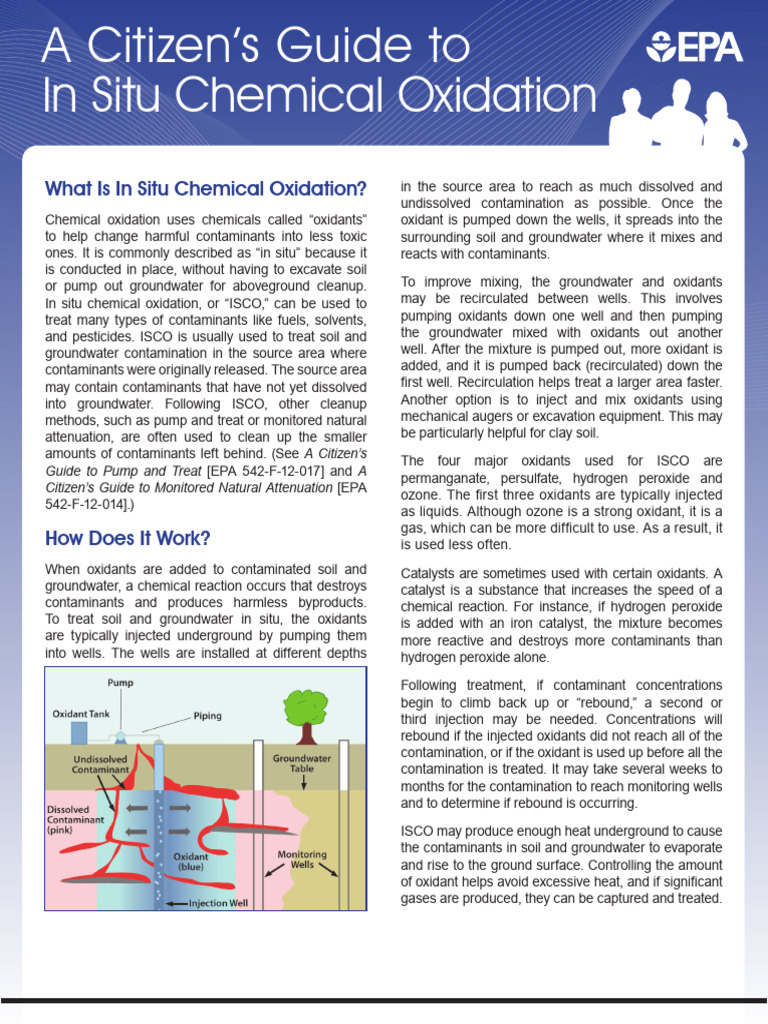 In Situ Chemical Oxidation Explained | PDF | Environmental Remediation ...