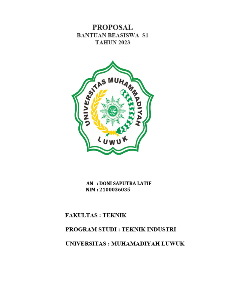 Proposal Bea Siswa | PDF