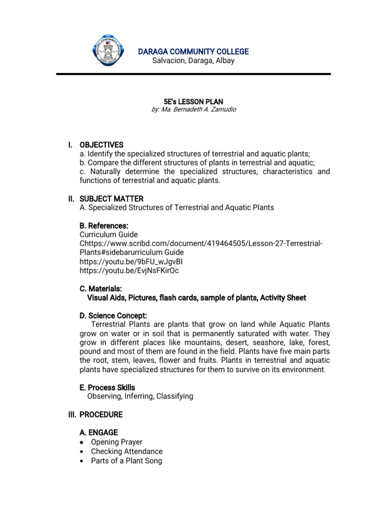 LESSON-PLAN-IN-SCIENCE, Elementary Grade | PDF