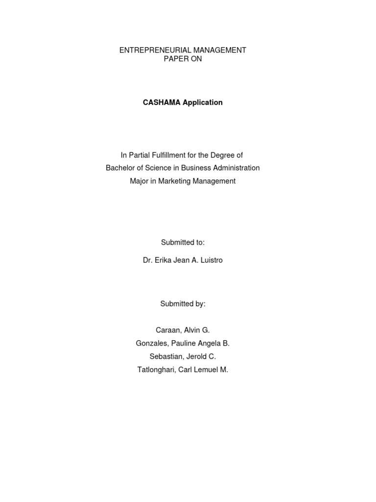 Entrep-Final-Paper | PDF | Expense | Usability