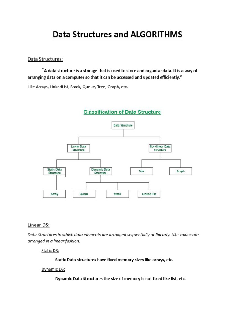 DSA Full Notes | PDF | Database Index | Data Structure