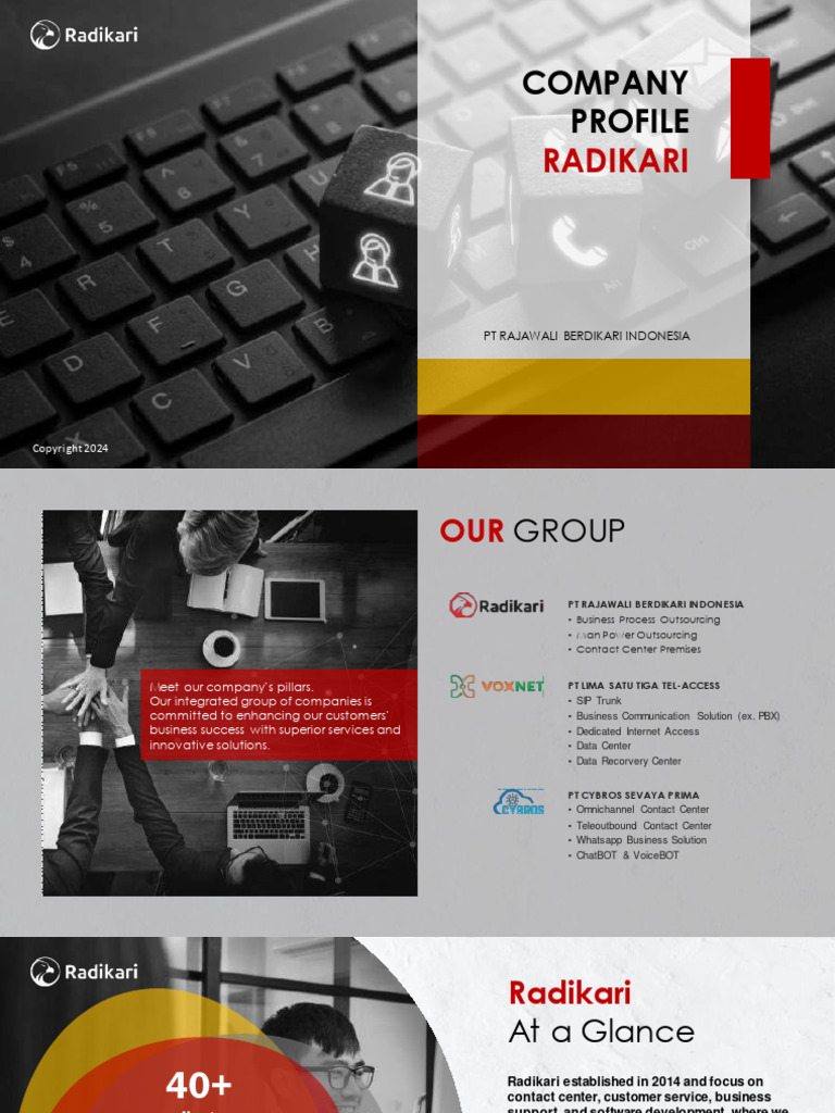 Radikari Credential 2024 - Compressed | PDF | Call Centre | Outsourcing