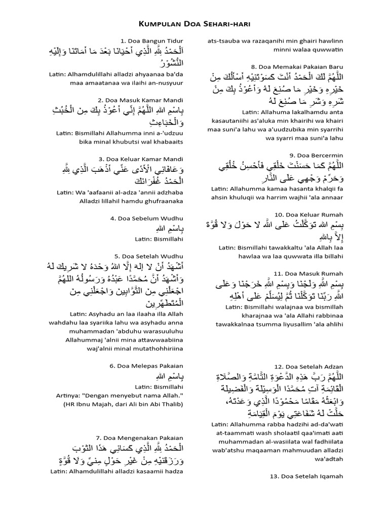 Kumpulan Doa Sehari | PDF