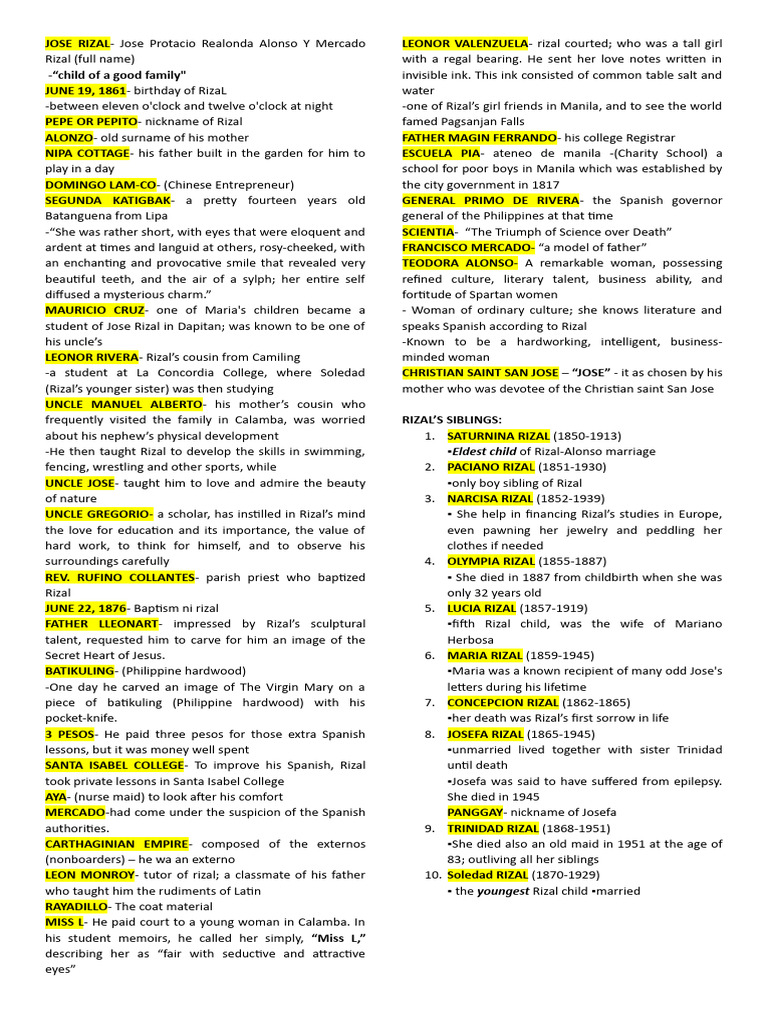 Rev Ni Rizal | PDF | Classics