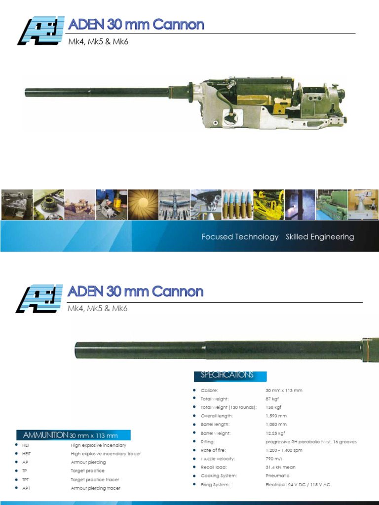 Aden 30 MK4 MK5 MK6 | PDF | Cannon | Gun Barrel