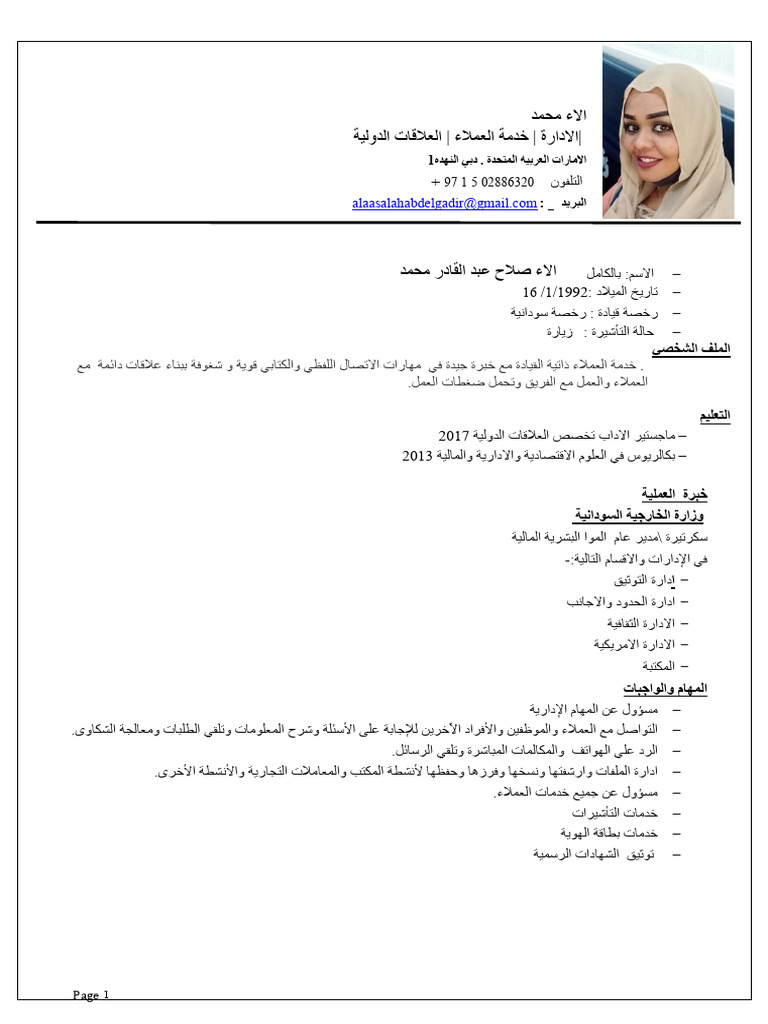 Alaa CV Arabic | PDF