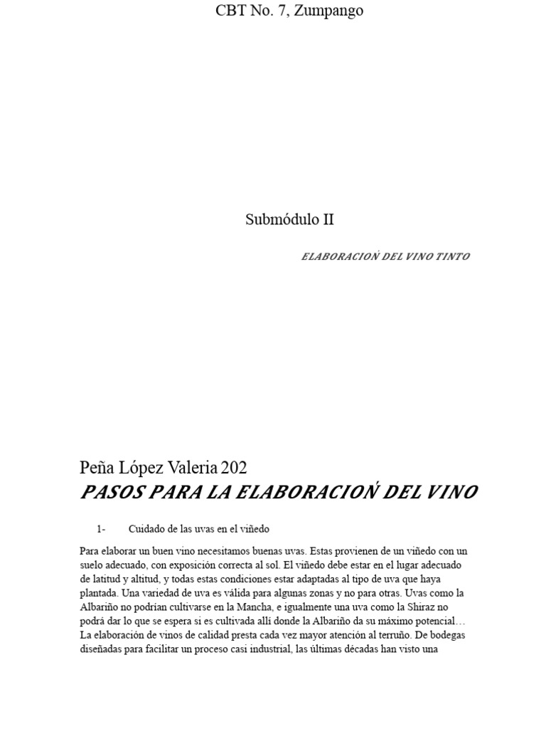 Vinos | PDF | Vino | Uva