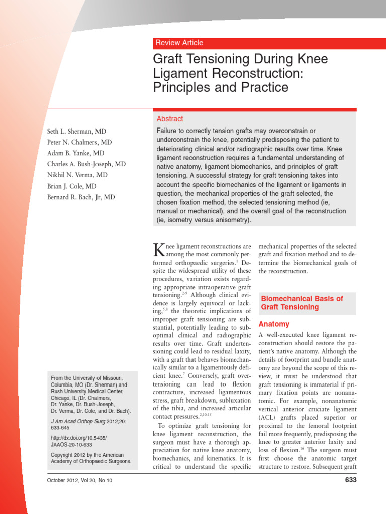 Graft Tensioning During Knee Ligament.3 | PDF | Knee | Limbs (Anatomy)