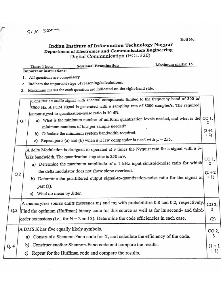 Comm Sys Pyq 3 | PDF