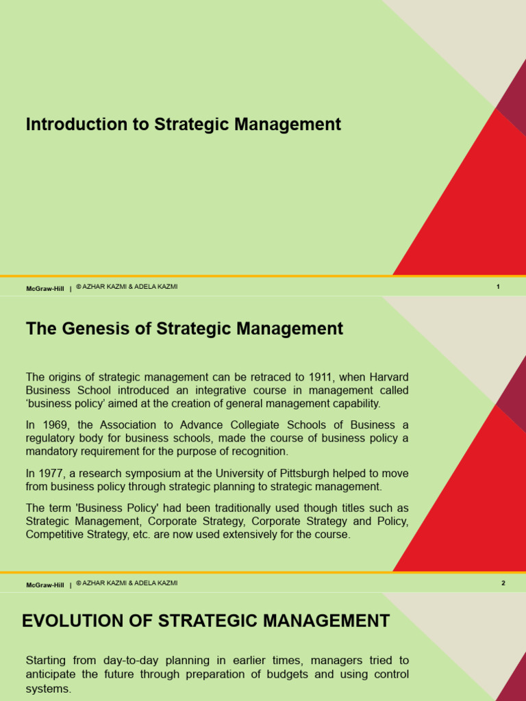 Introduction To Strategic Management | PDF | Strategic Management | Performance Indicator