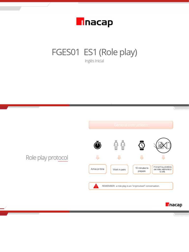 Fges01 Es1 Role Play Practice | PDF | Language Arts & Discipline | Wellness