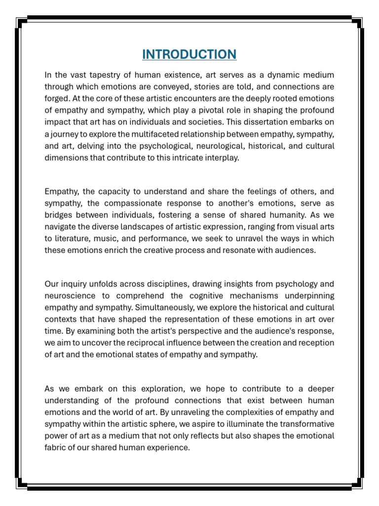 INTRODUCTION to EMPATHY | PDF | Empathy | Sympathy