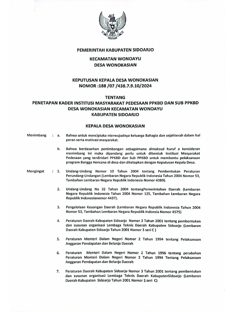 SK Imp 2024 Desa Wanokasian | PDF