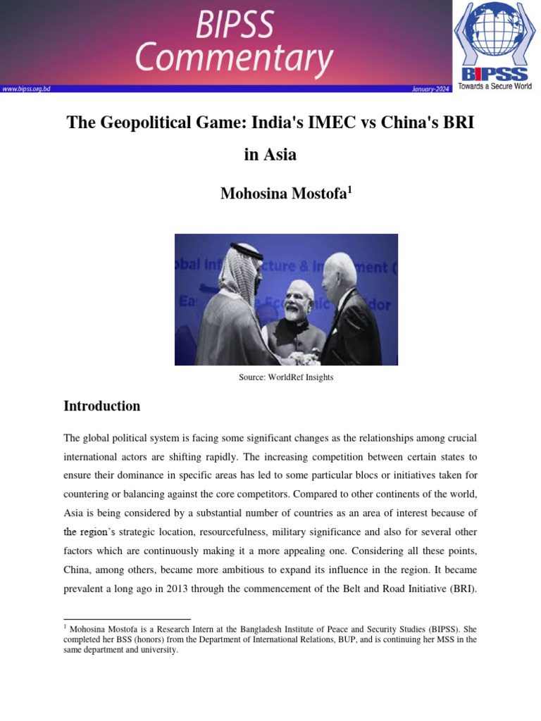 IMEC vs BRI: Geopolitical Dynamics in Asia | PDF | Sustainable Energy ...