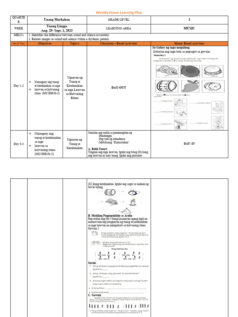 Q1 Wk1 Set-B-WLP-MUSIC | PDF