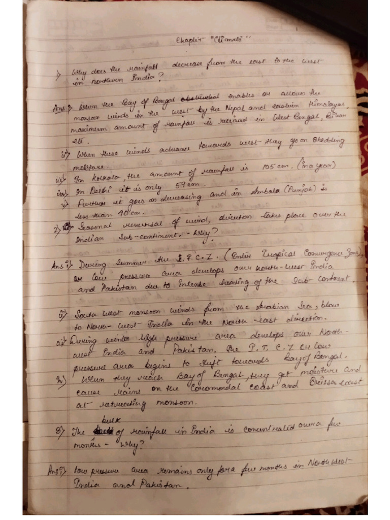 Handwritten Notes of Climate | PDF