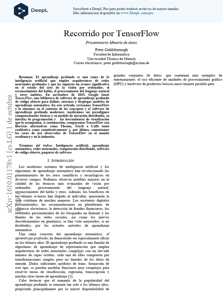 Tour Tensorflow Es | PDF | Aprendizaje profundo | Red neuronal artificial