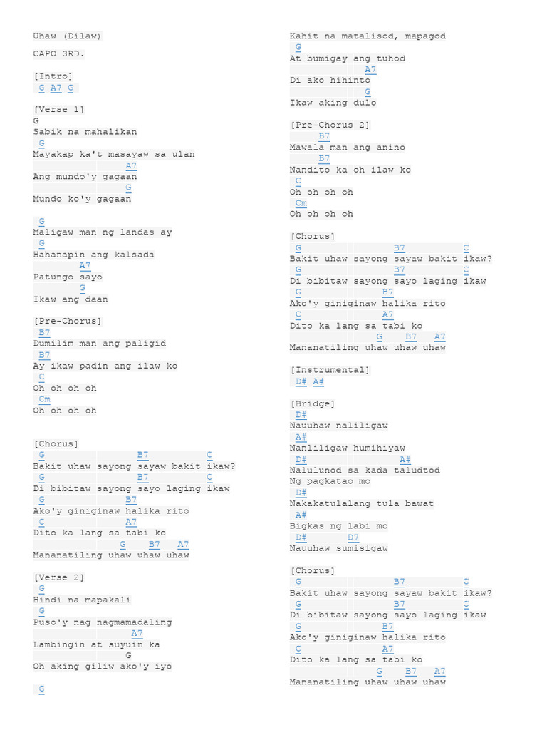Song Lyrics Pdf