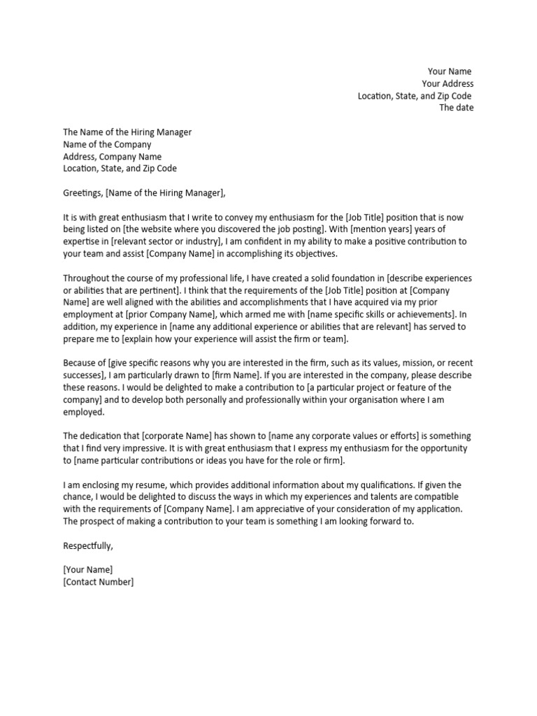 Cover Letter Draft | PDF | Experience