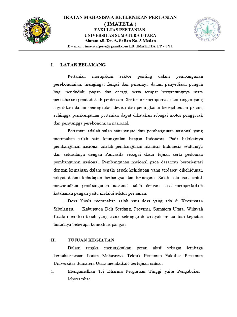 Pengabdian Masyarakat IMATETA USU | PDF