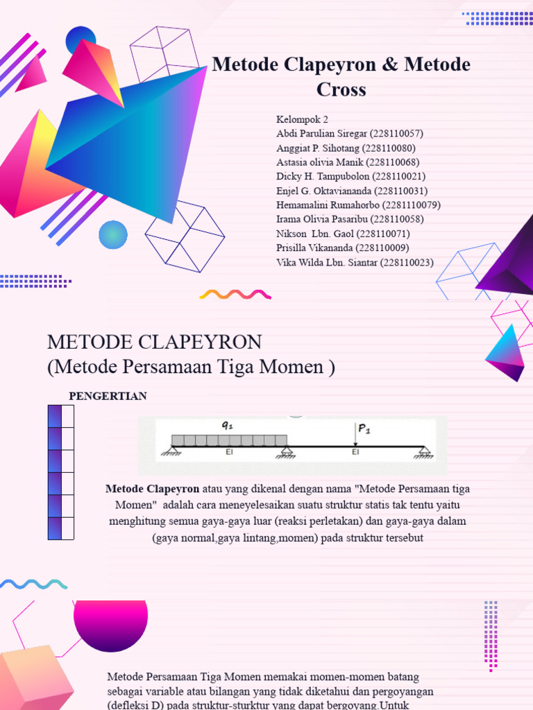 Metode Clapeyron dan Cross dalam Struktur | PDF