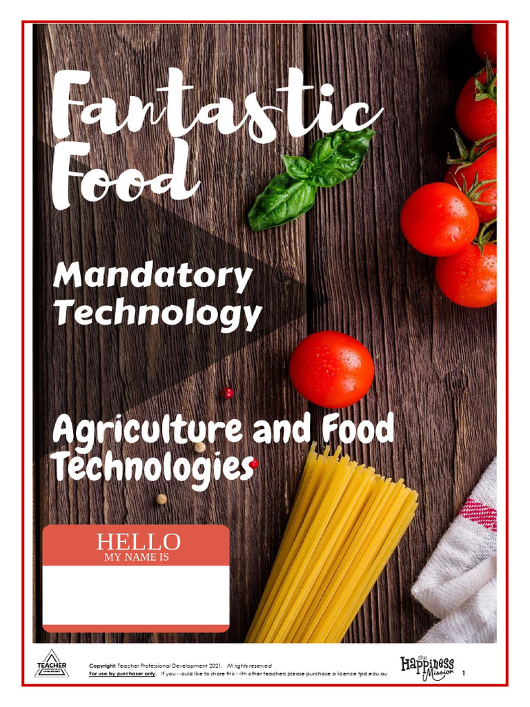Year 8 Student Work Booklet Fantastic Foods | PDF | Foods | Carbohydrates