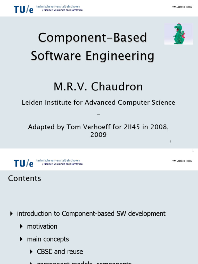 Intro Cbse Sw-Arch 13 | PDF | Component Based Software Engineering | Interface (Computing)