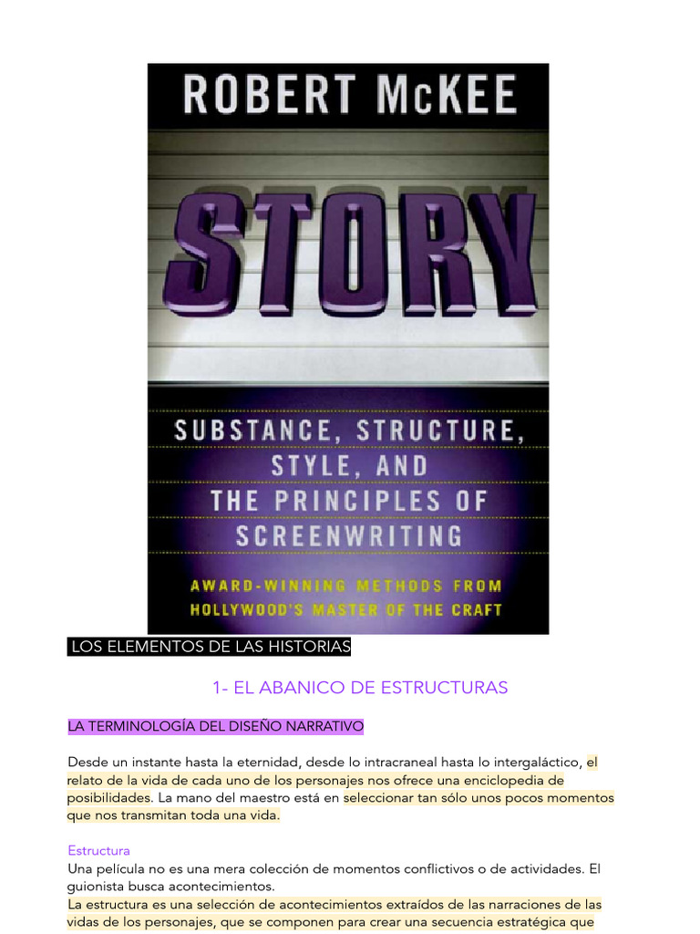Resumen El Guion (Robert McKee) | PDF | Narración | Verdad