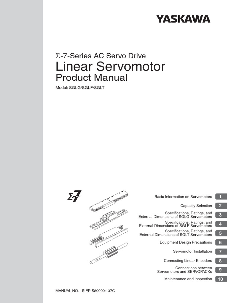 SIEP S800001 37C Σ-7-Series AC Servo Drive Linear Servomotor Product ...