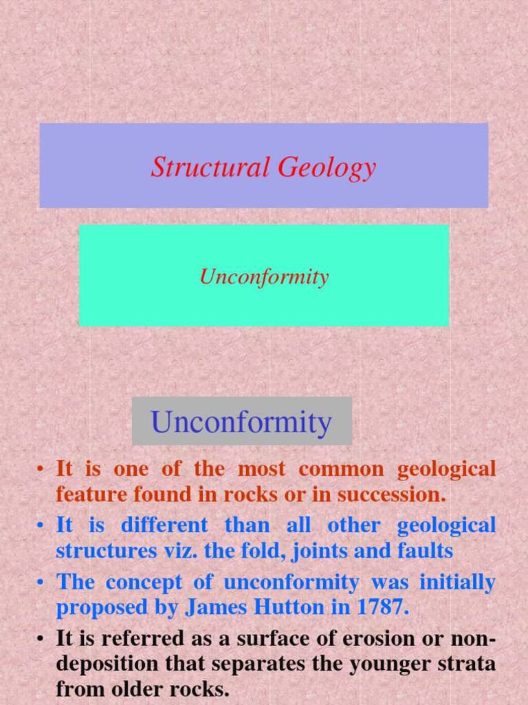 Un Conformity | Download Free PDF | Geology | Rock (Geology)
